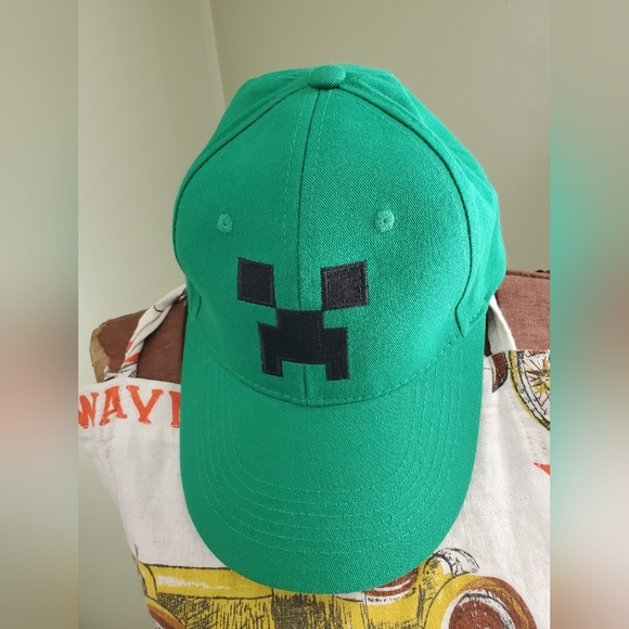 Jinx | Accessories | Minecraft Creeper Kids Osfm Green Baseball Hat ...